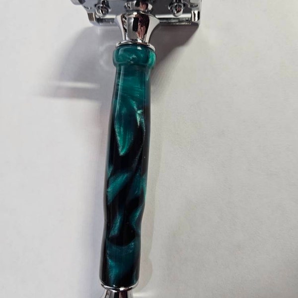 Handmade Acrylic Handle Safety Razor With GILLETTE FUSION5 Cartridge ...