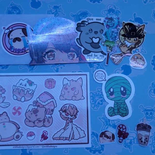 Cute Cat Poke With Yarn Holographic Stickers Cute Stickers Poke ...