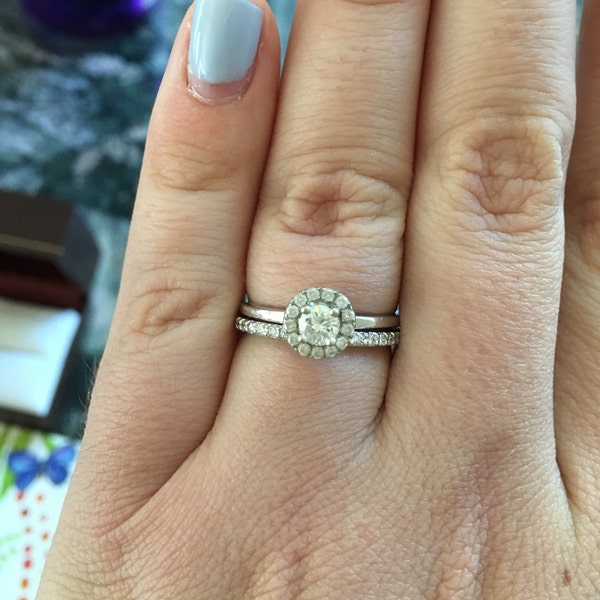 0.20ct Traditional Bridal 14K White Gold Wedding Band With Diamonds - Etsy