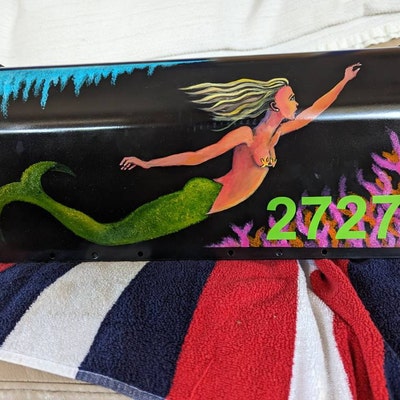 Personalized Hand Painted Octopus Mailbox With House Number - Etsy