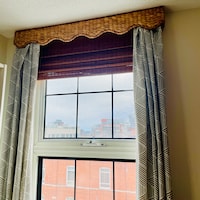 Natural Wave Rattan Window Pelmet, Window Pelmet, Rattan Valance Made ...
