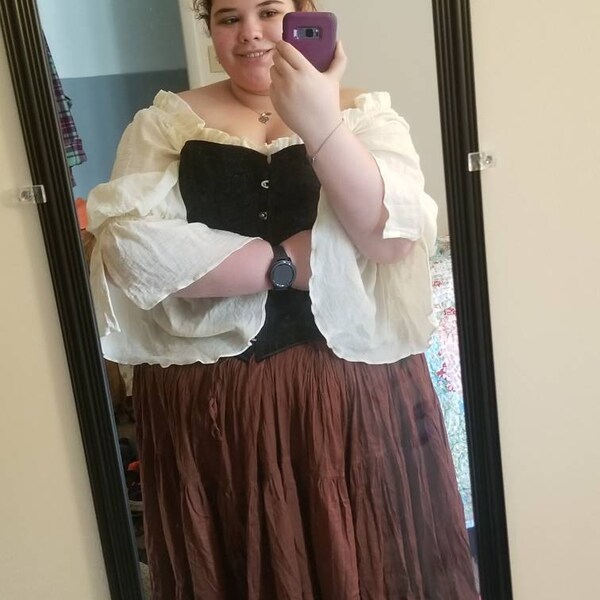 Cream Cotton Chemise, Steampunk, Victorian, Renaissance, Medieval ...