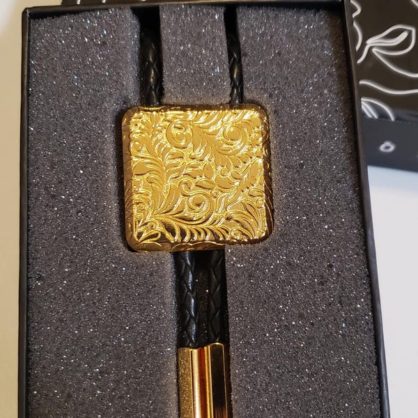 Modern 24k Gold Bolo Tie limited Edition 1 of 1 Baroque Design Bolo - Etsy