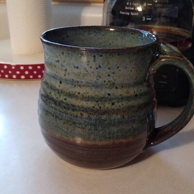 14 Oz Glazed Ceramic Coffee Mug - Etsy