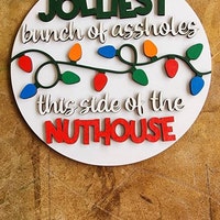 JOY Santa Gnome Round Sign DIGITAL Download Door Hanger Svg - Etsy Canada