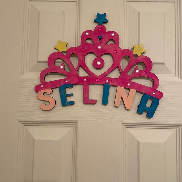 Princess Name Sign, Nursery Decor, Personalized Wood Sign, Wooden Name ...