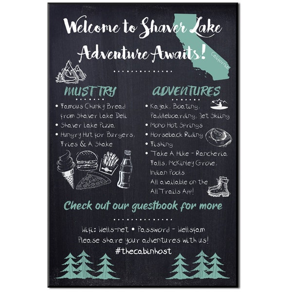 Airbnb Welcome Poster, VRBO Poster, Airbnb Host, Vacation Rental Sign ...