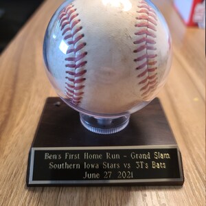 Baseball Home Run Trophy Ball Holder Protective Display Case-free ...