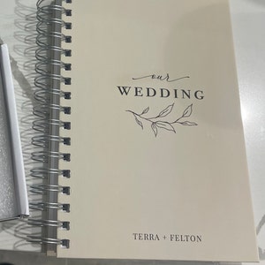 Our Wedding Planner Book / Floral Custom Wedding Planner / Real Gold ...