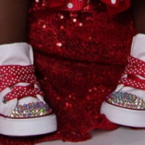 Minnie Mouse Bling Shoes, Minnie Mouse Red Sneakers Shoes, Minnie Mouse ...