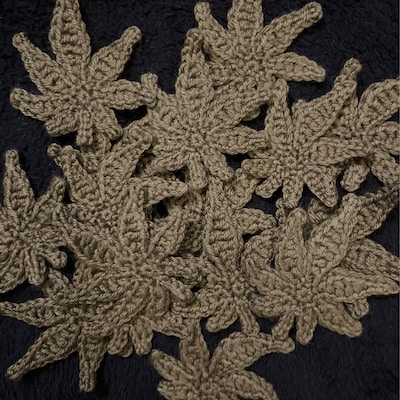 PDF PATTERN: Crochet Marijuana Leaf Pattern, Crochet Weed Leaf Pattern, Crochet Stoner Leaf ...