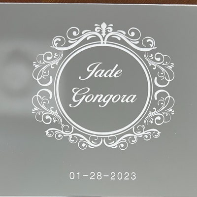 30pcs Small Crown Engrave Name Custom Acrylic Mirror Sticker for ...