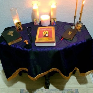 Home Altar Catholic Liturgical Runner Gold White Metallic Long - Etsy