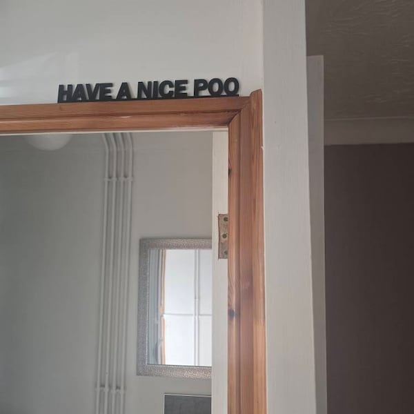 THE LOO Door Topper Sign, Recycled Acrylic Free-standing Door Sign ...