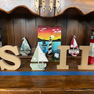 Wood Letters DIY Alphabet Letters Free Standing Thick Unfinished Wood ...