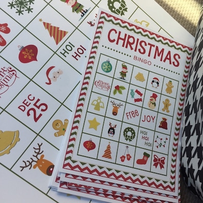 Instant Download-christmas Bingo Memory Game 16 Boards - Etsy