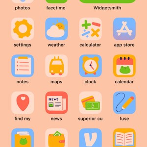 Cute Animals App Icon Set ios 14 & Android - Etsy Canada