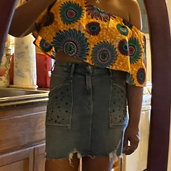 Kente off Shoulder Top, Ankara off Shoulder Top, African Print off Shoulder Top, off Shoulder ...