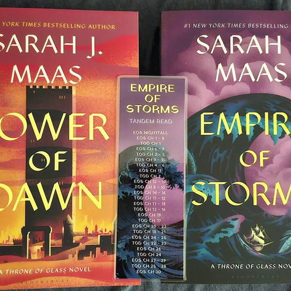 ONE Throne of Glass Tandem Read Bookmark - Double Sided - TOG Book Mark ...