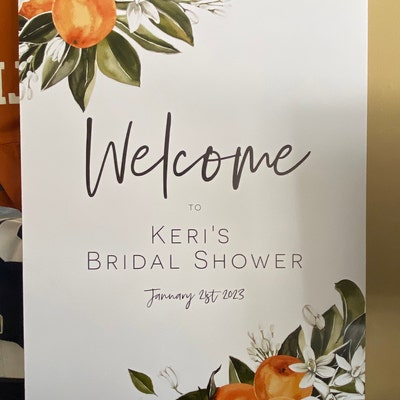 Citrus Welcome Sign, Welcome Poster, Printable Welcome Sign, Orange ...