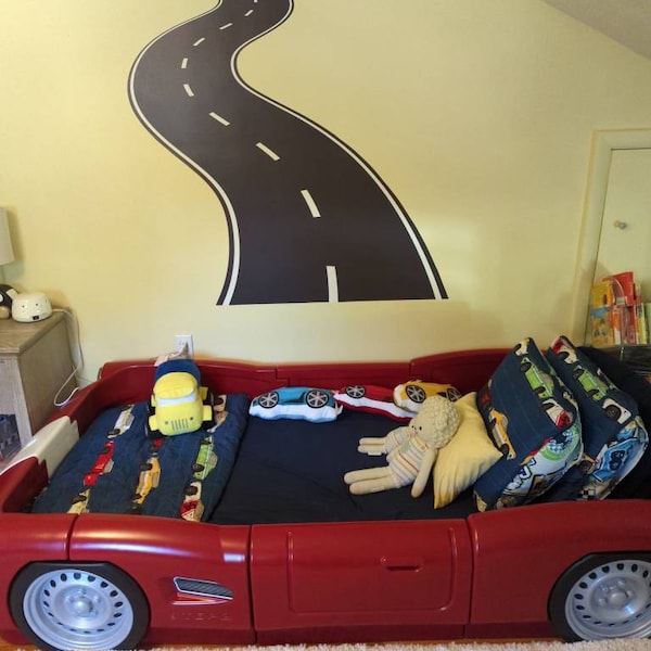 Road Wall Decal Way Highway Vinyl Sticker Track Route Wall Decor Kids ...