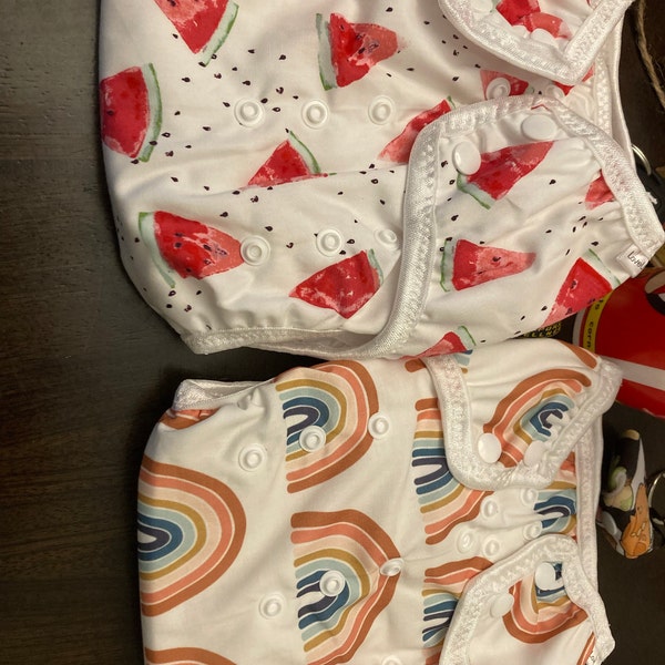 One Size Sunset Rainbow Cloth Diaper for Prefolds or Inserts, OS Diaper ...