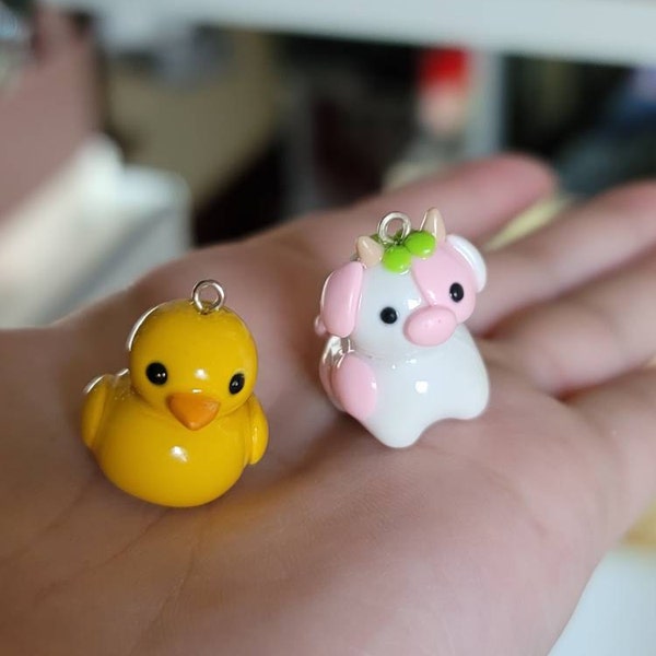 Mini Duck Friends - Polymer Clay - Cute Charms - Backpack Charms - Kawaii - Cute - Etsy