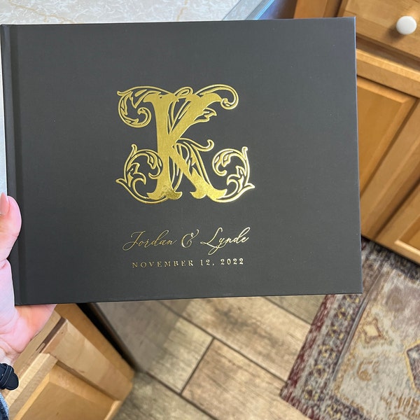 Custom Guest Book | Personalized Wedding Logo | Custom Wedding Monogram ...