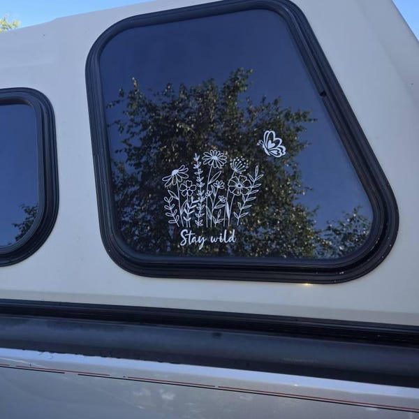 Stay Wild Wildflowers Vinyl Die Cut Decal|valentines Day|birthday Gift ...