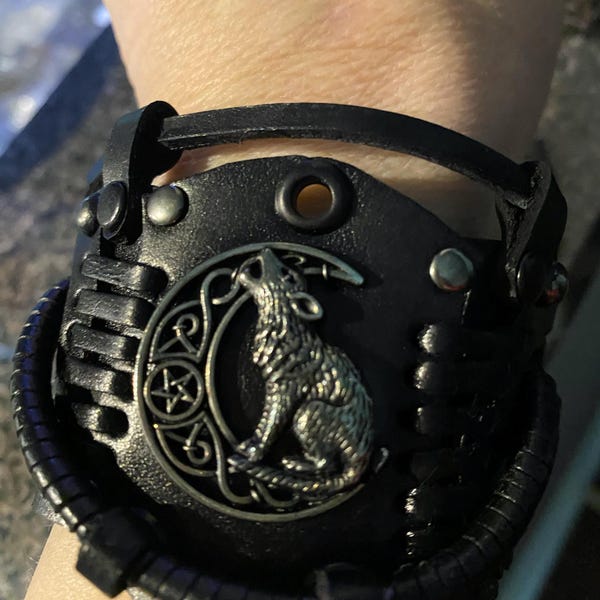 Thor Hammer Black Leather Bracelet, Thor Mjolnir Geniune Leather Cuff ...