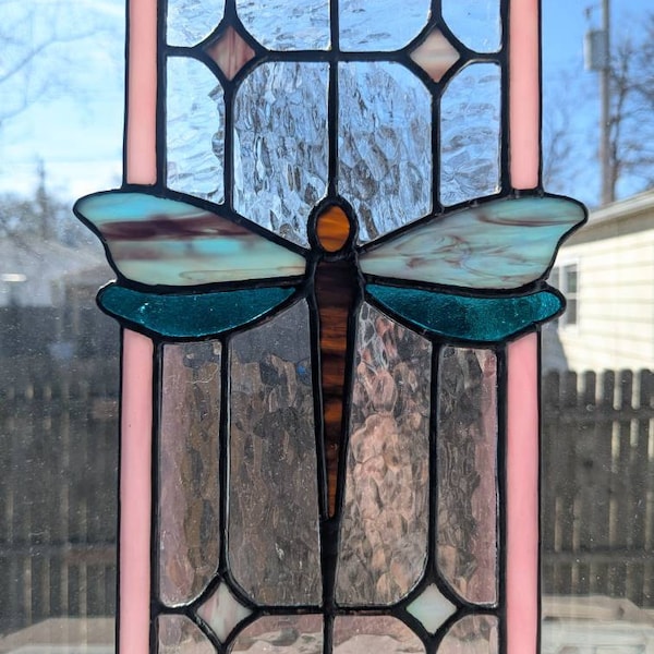 Dragonfly Suncatcher Stained Glass Pattern, Beginner Stained Glass ...