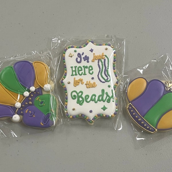 Mardi Gras Cookies, Shrove Tuesday Cookies, Fat Tuesday Cookies, Mask ...