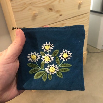 Embroidery Kit Mini Wallet,hand Embroidery Kit Beginner Coin Purse ...