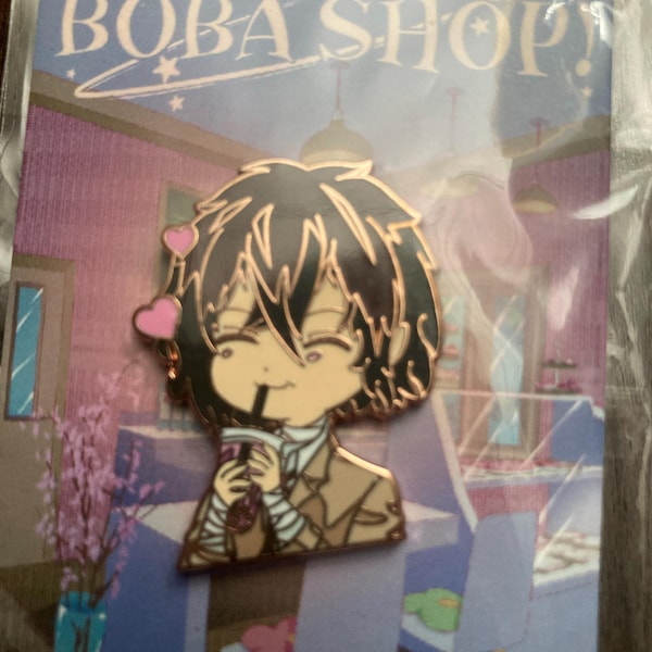 Dazai at the Boba Shop! | Enamel Pin - Etsy