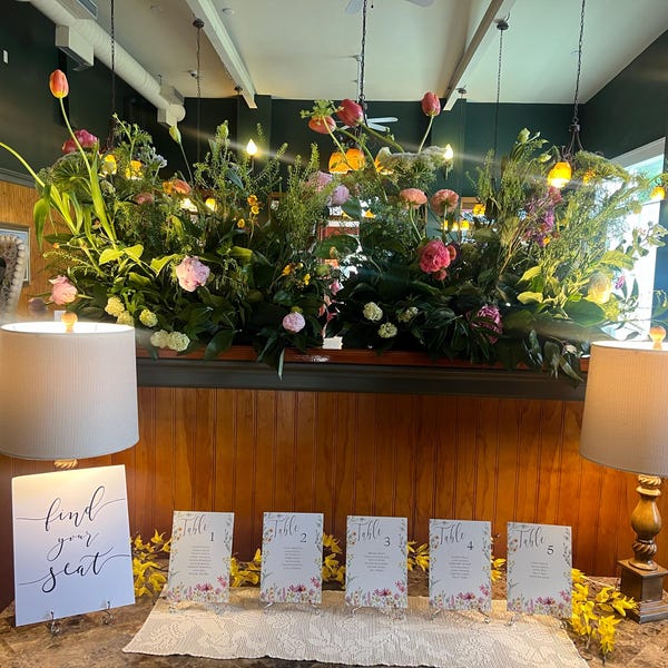 5x7 Wedding Seating Chart Template Calligraphy, Table Seating Chart ...