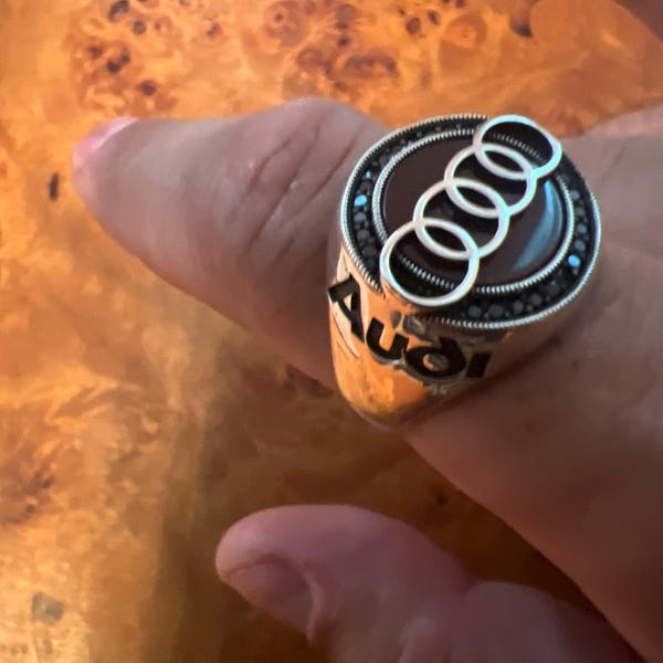 Mercedes Logo Luxury Silver Men's Ring, Passion for Speed, Car Lover ...