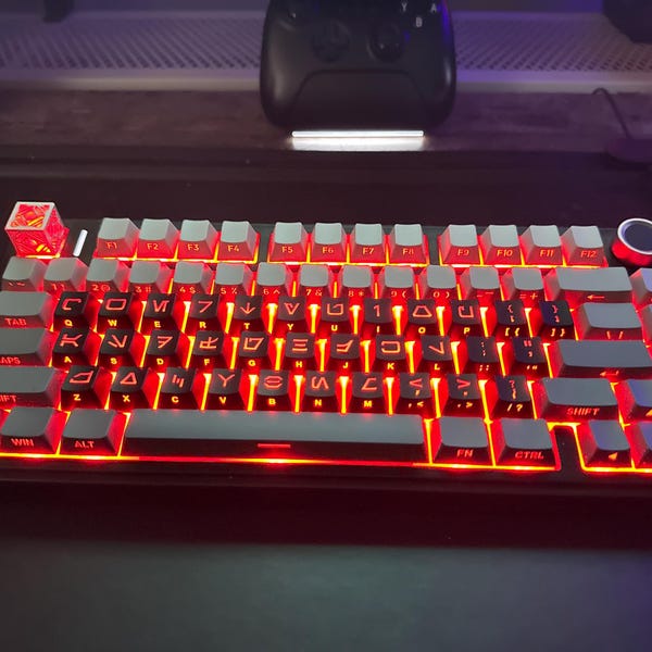 English & Japanese Dual Languages Backlit Keycaps Set for Mechanical ...