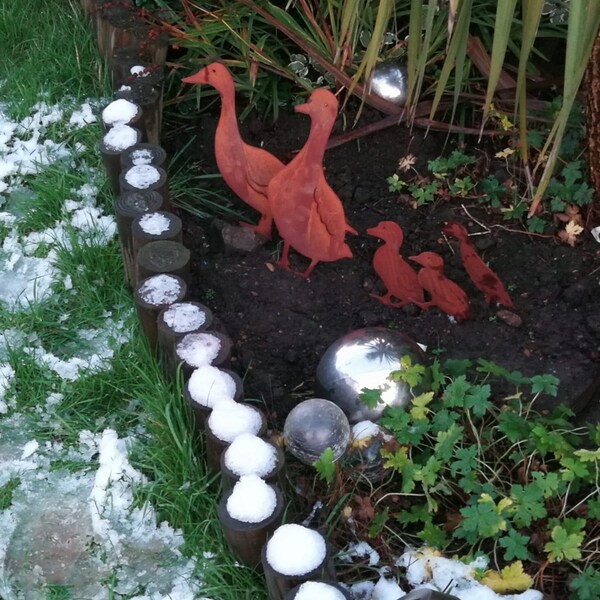 Rusty Metal Family of Ducks - Garden Ornaments - Art - Duck Gift ...