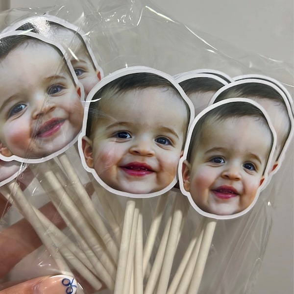 Custom Face Cupcake Toppers | Birthday Party Cupcake Toppers | Party ...