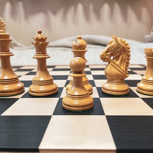 Reproduced Hungarian Chess Pieces Set in Painted Boxwood Red & - Etsy