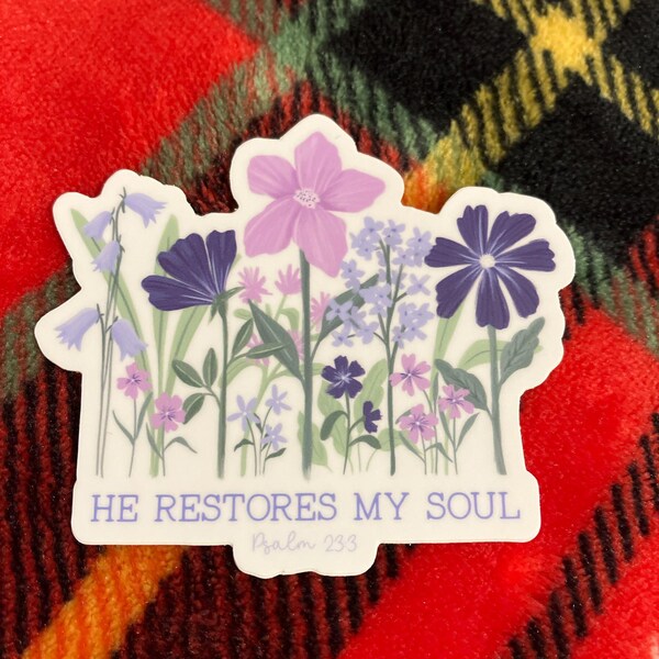 Wildflowers in Bloom Clear Vinyl Sticker Outdoor Nature Stickers Spring ...