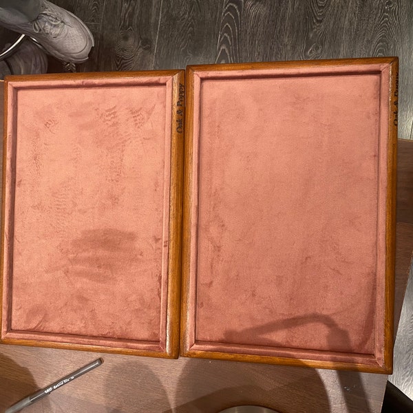 Plateau in Wood and Velvet Tray for Jewelry Coins Medals Display ...