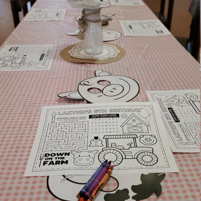 PERSONALIZED TRACTOR Happy Birthday Printable Placemat Activity Farm ...