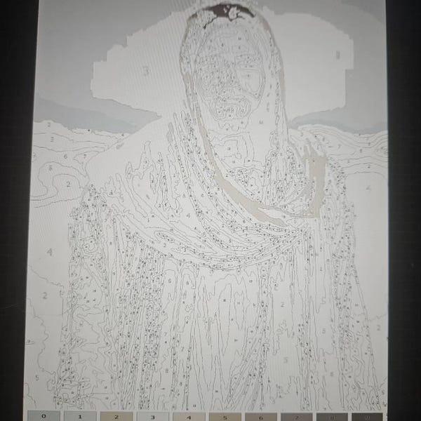 Paint by Number Printable,color by Number Adult, Jesus Christ for Pray ...