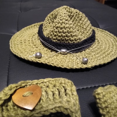 Crochet PATTERN State Trooper/patrolman/ranger Hat Baby's 1st Photo ...