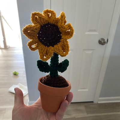 Crochet Potted Sunflower PATTERN Crochet Sunflower in a Pot - Etsy