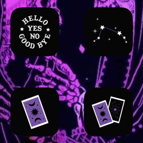 Fright Night (purple) Expansion Pack | 48 Novelty App Icons | 48 ...