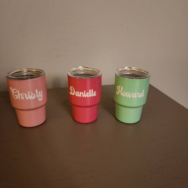 Personalized Stainless Steel Mini Shot Glass Tumbler 3oz - Etsy