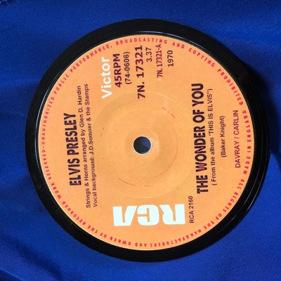 Real Vinyl Record Personalised Label 45rpm - Etsy