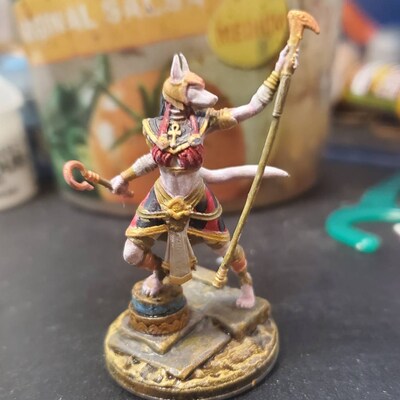 Tabaxi Sorcerer Catfolk Lioness Figurine Egyptian Dnd Miniature 100mm ...